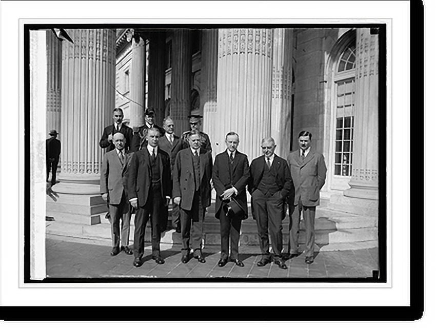 Historic Print, Gen. Frank T. Hines, Eliott Wadsworth, Sec. Hoover ...
