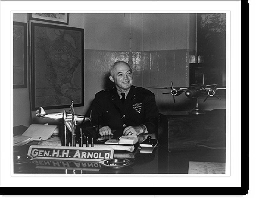 Historic Print, [Gen. Henry Harley Hap" Arnold seated at desk, in his ...