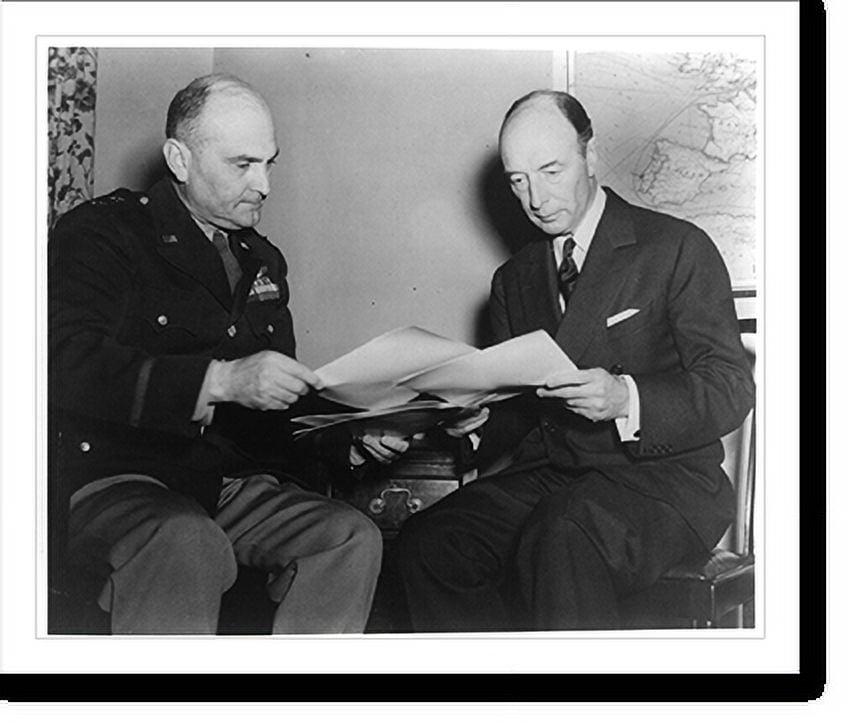 Historic Print, [Gen. Ira Eaker and Robert A. Lovett seated, 3/4 lgth ...