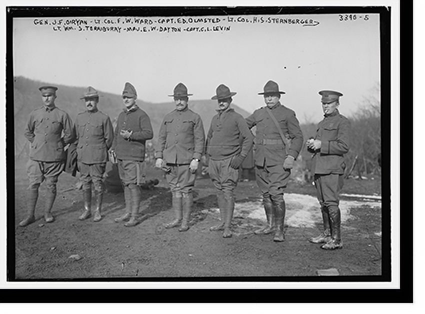 Historic Print, Gen. J.F. O'Ryan, Lt. Col. F.W. Ward, Capt. E.D ...