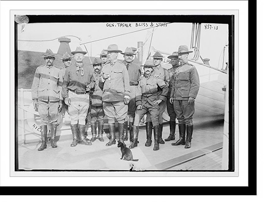 Historic Print, Gen. Tasker Bliss and staff aboard U.S. Army transport ...