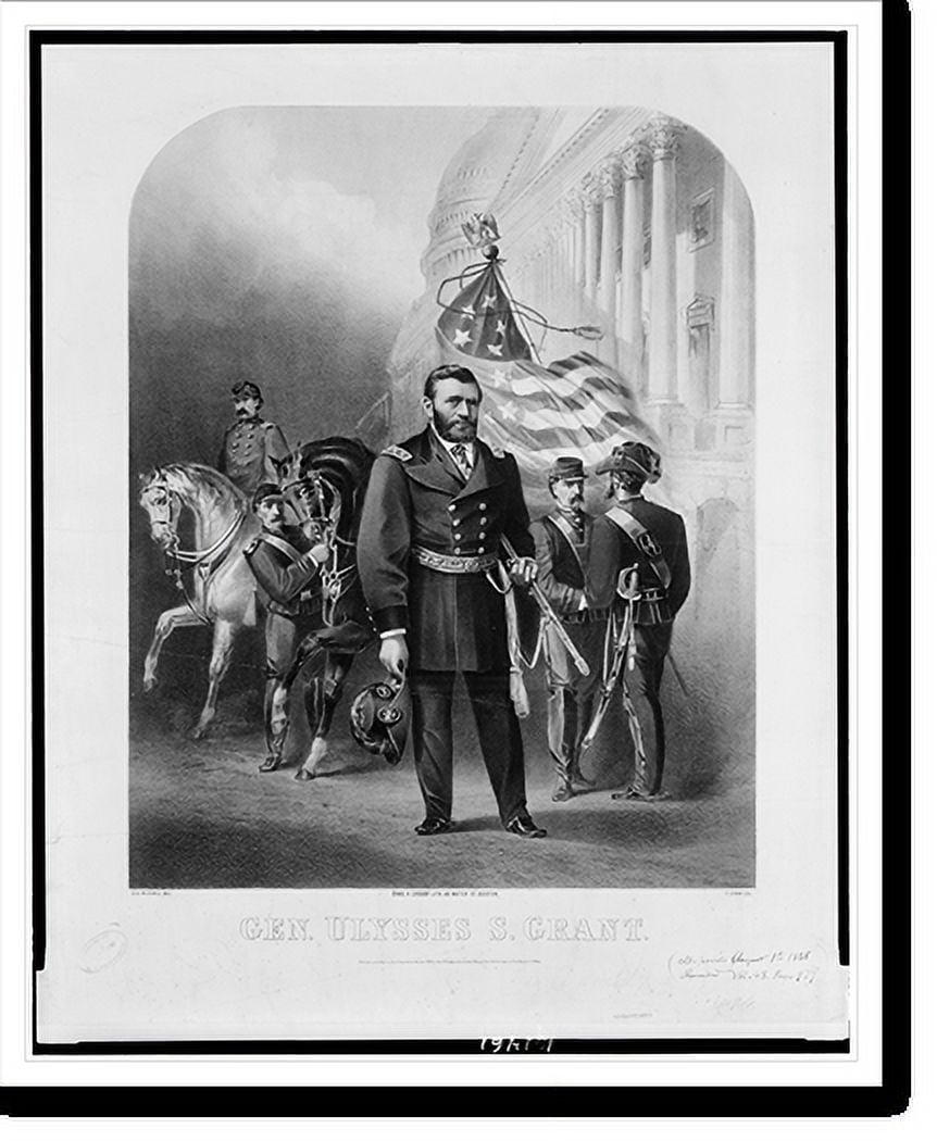 Historic Print, Gen. Ulysses S. Grant..S.S. Frizzell, del. ; F. Crow ...
