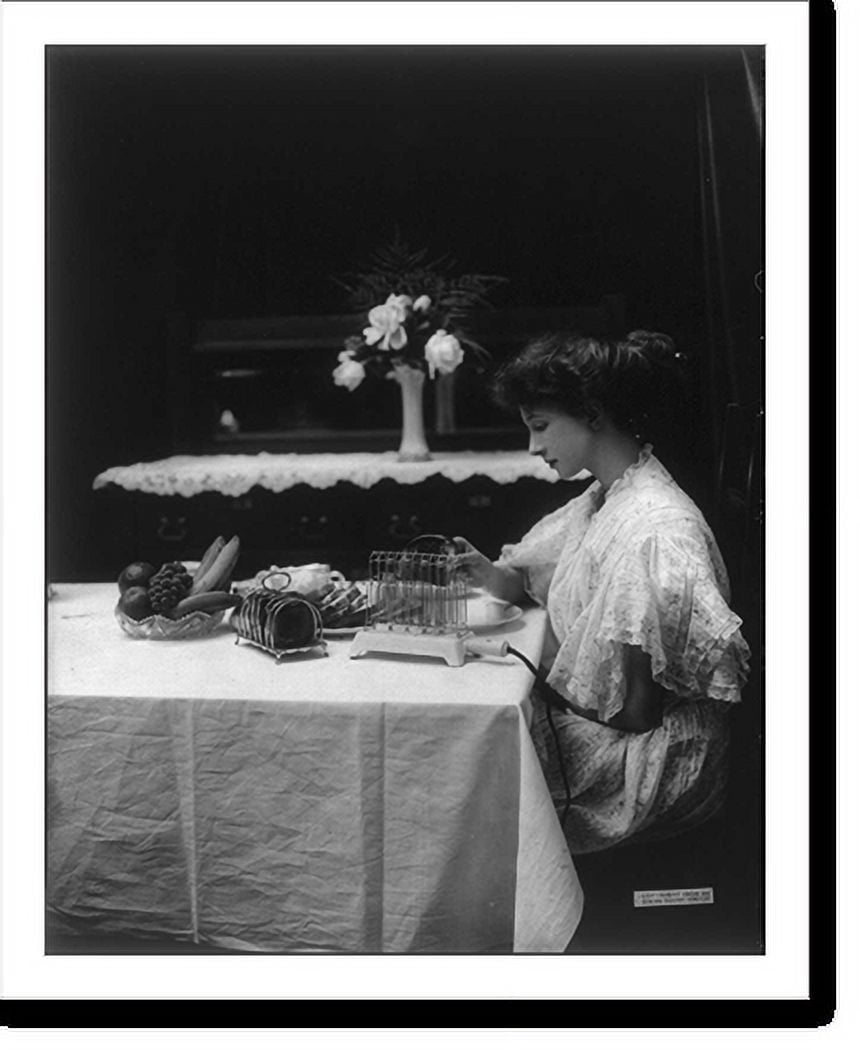 Historic Print, Gene and her friend using General Electric Heating and ...
