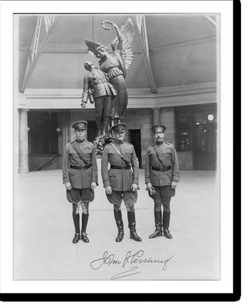Historic Print, General John J. Pershing, Colonel J. Loree(?), and ...
