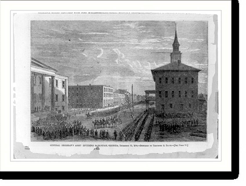 Historic Print, General Sherman's army entering Savannah, Georgia ...