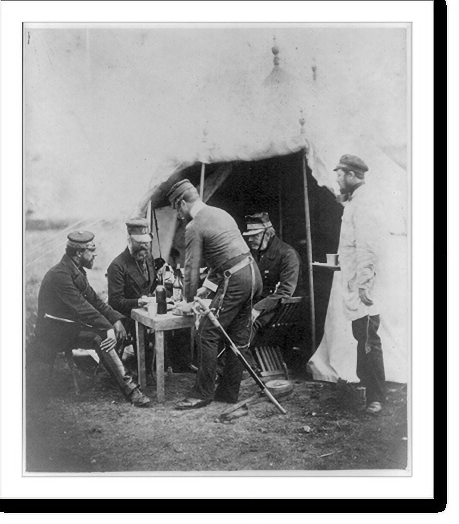 Historic Print, General Sir Robert Garrett with officers of the 46th ...