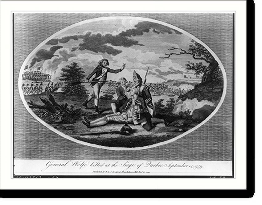 Historic Print, General Wolfe killed at the siege of Quebec, September ...