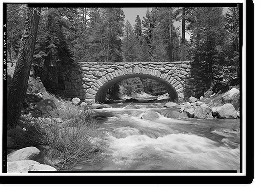 Historic Print, Generals Highway, Lodge Pole Bridge, Spanning Marble ...
