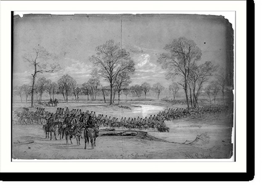 Historic Print, Genl. McClellan and Staff accompanied by the 5th ...