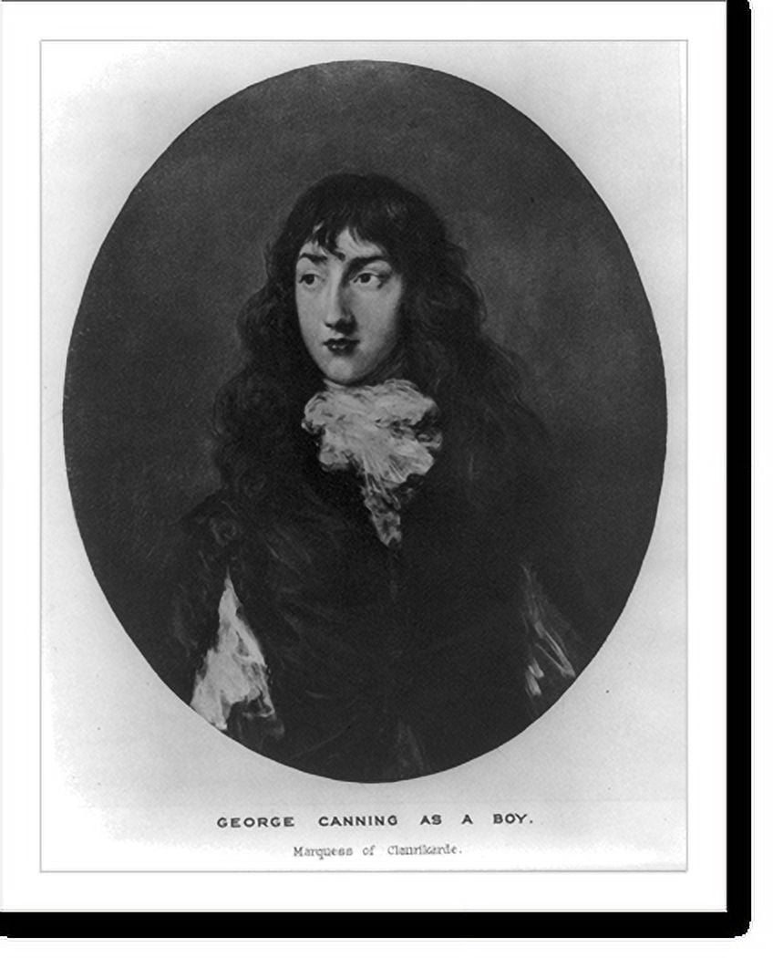 Historic Print, [George Canning, head-and-shoulders portrait, oval ...