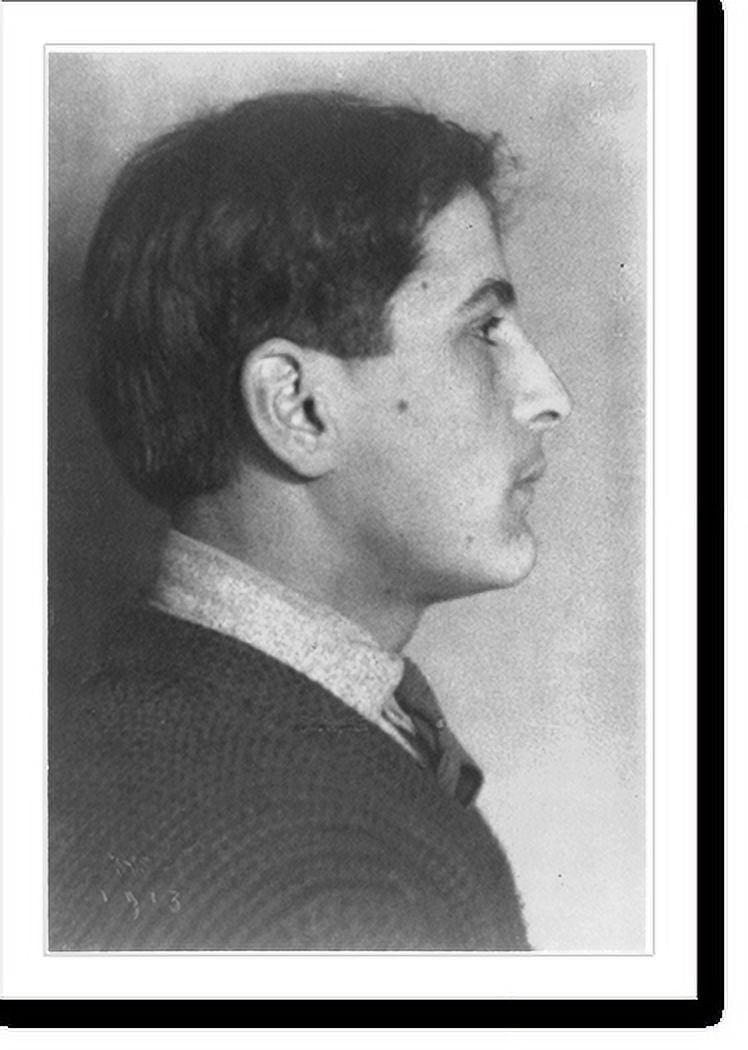 Historic Print, [George Demetrios in sweater and tie, in profile ...