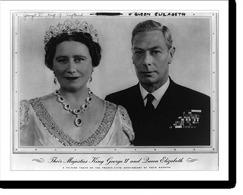 Historic Print, George VI, King of England and Queen Elizabeth [head ...