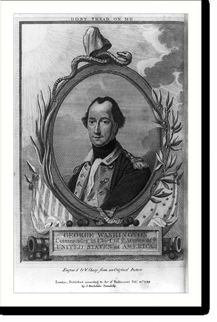 Historic Print, George Washington commander in chief of ye armies of ye ...