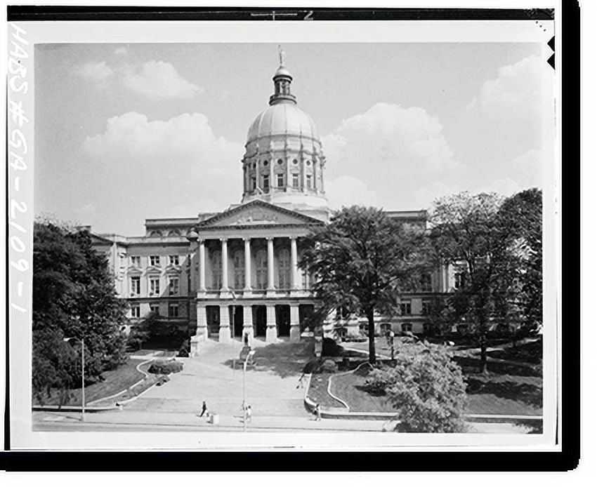 Historic Print, Georgia State Capitol, Capitol Square, Atlanta, Fulton ...