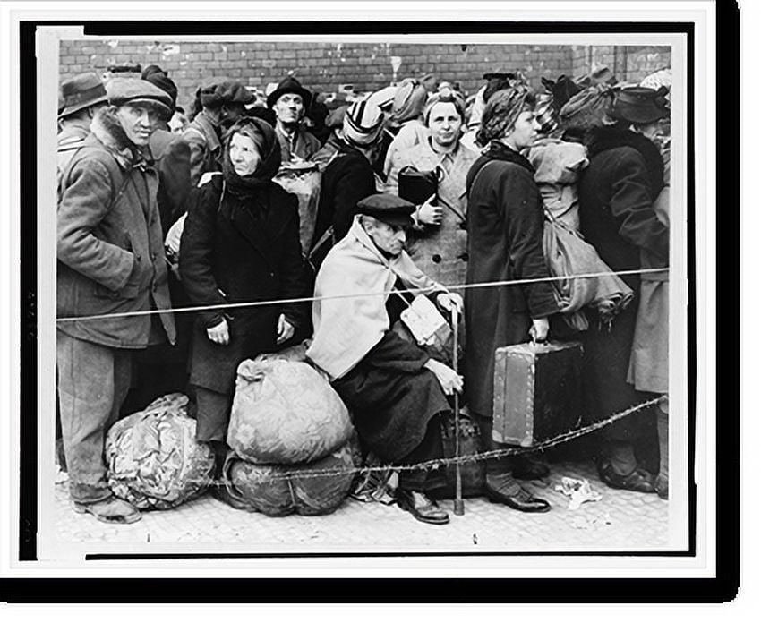 Historic Print, [German displaced persons, carrying their few ...