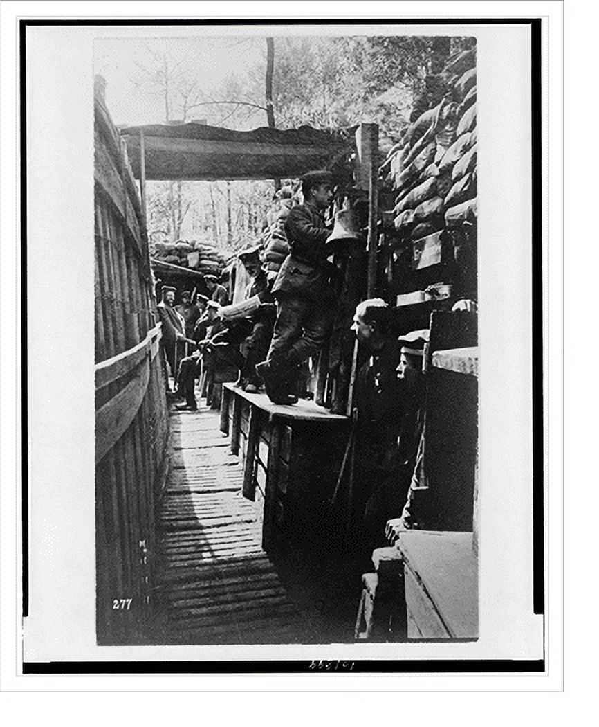 Historic Print, [German soldiers at ease in trench in World War I], 16 ...