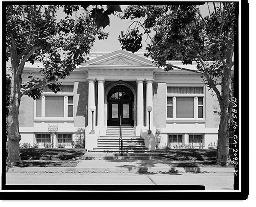 Historic Print, Gilroy Free Public Library, 195 Fifth Street, Gilroy ...