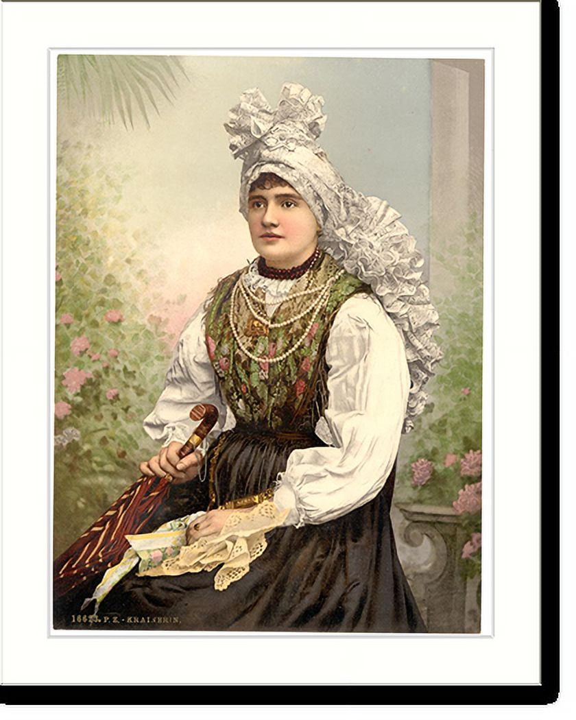 Historic Print, Girls in native costume Carniola Austro-Hungary, 16" x ...