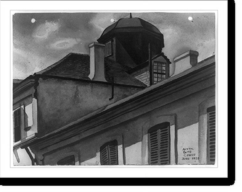 Historic Print, [Girod House (New Orleans, La.) Roof and cupola], 18" x ...