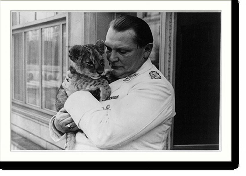 Historic Print, [Goering and lion cub], 16" x 20" - Walmart.com