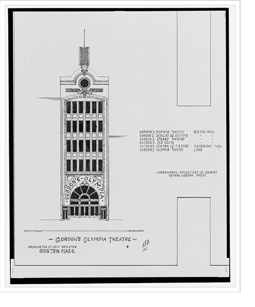 Historic Print, [Gordon's Olympia Theatre, Washington St. near Boylston ...