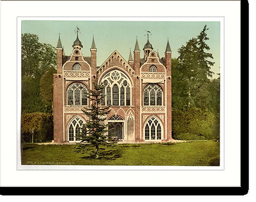Historic Print, Gothic House II park of Worlitz Anhalt Germany, 18" x ...