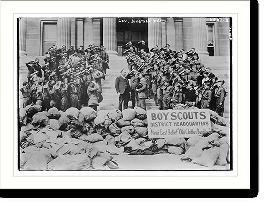 Historic Print, Gov. Jonathan Davis & Boy Scouts, 16" x 20" - Walmart.com
