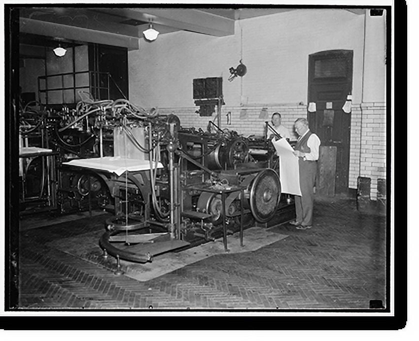 Historic Print, Govt. Printing Office, B.E. Burr, Sup't of Press work ...