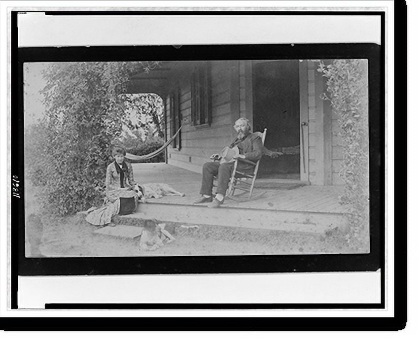 Historic Print, [Grace Ellery Channing Stetson seated with her uncle ...