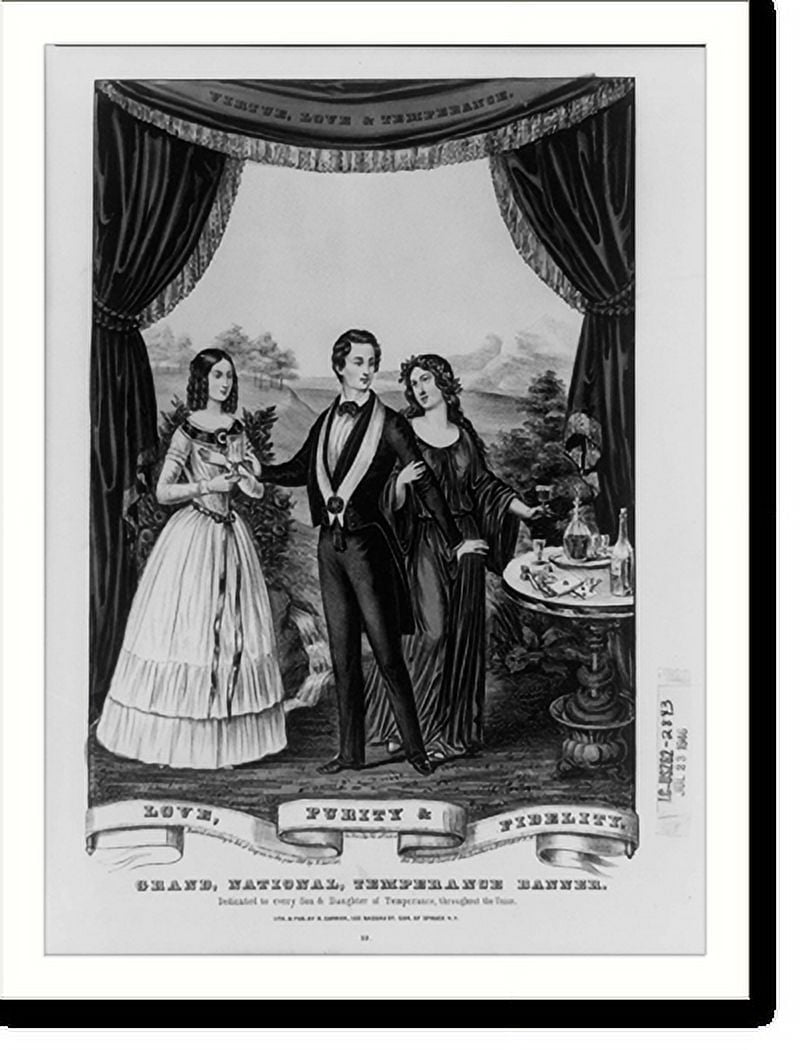 Historic Print, Grand, national, temperance banner: dedicated to every ...