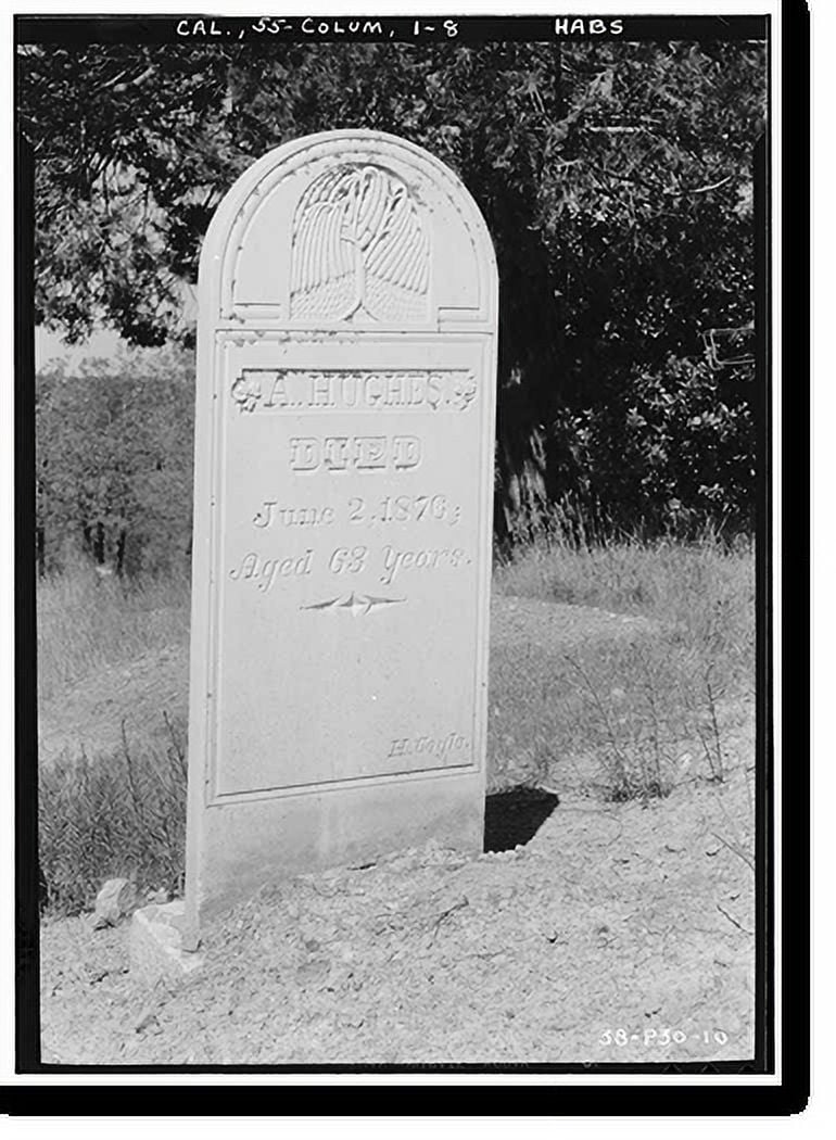 Historic Print, Grave Stones, Mountain View Cemetery, Bigler Street ...