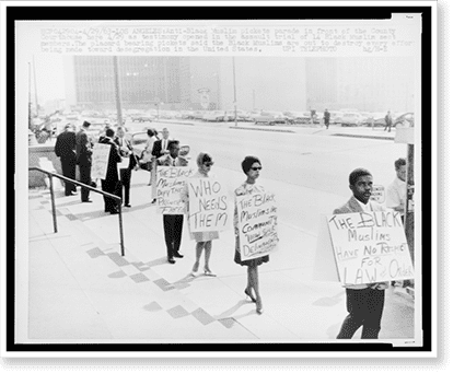 Historic Print, [Group of African Americans wearing picket signs ...