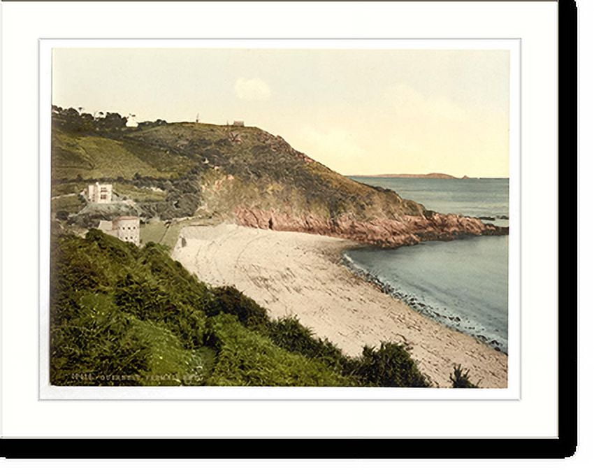 Historic Print, Guernsey Fermain Bay Channel Islands England, 16" x 20 ...