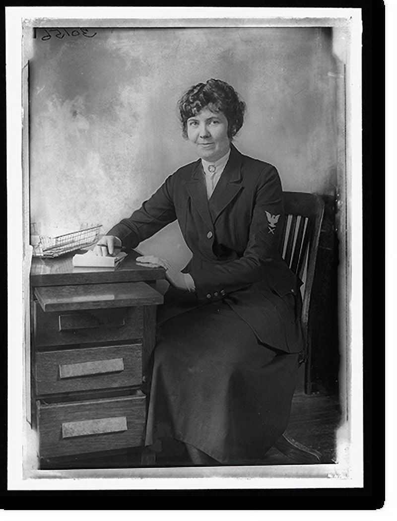 Historic Print, HAPPER, MISS HELEN, OF THE YEOMAN (F) AT DESK, 16" x 20 ...