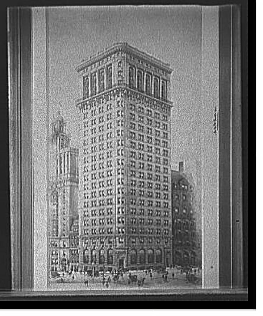 Historic Print, Hanover National Bank building, New York, N.Y., 18" x ...
