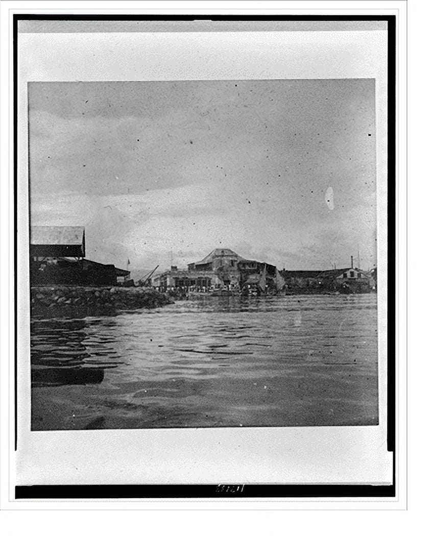Historic Print, [Harbor, Ponce, Puerto Rico, with old house in ...