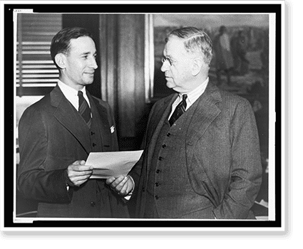 Historic Print, [Harold Ickes (right) and an unidentified man, half ...