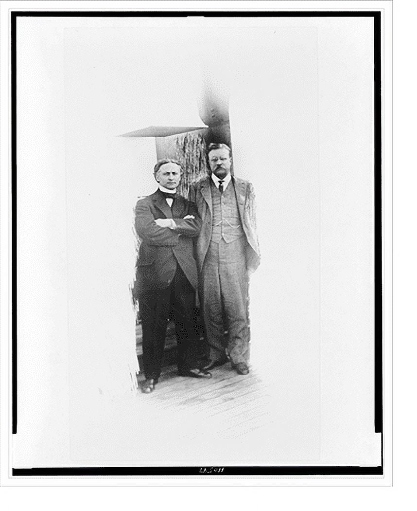 Historic Print, [Harry Houdini, standing alongside of Theodore ...
