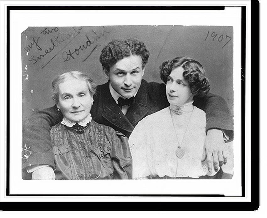 Historic Print, [Harry Houdini with his wife Beatrice and mother ...