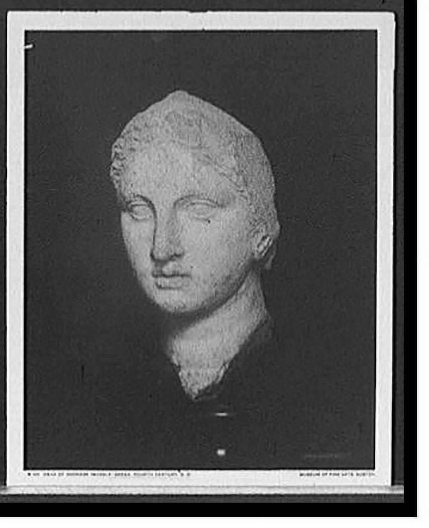 Historic Print, Head of goddess (marble), Greek, fourth century, B.C ...