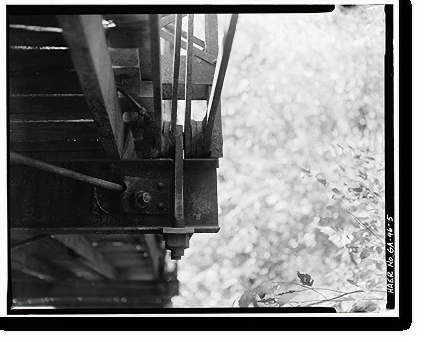 Historic Print, Headen Bridge, County Road 87, spanning Hiawassee River ...