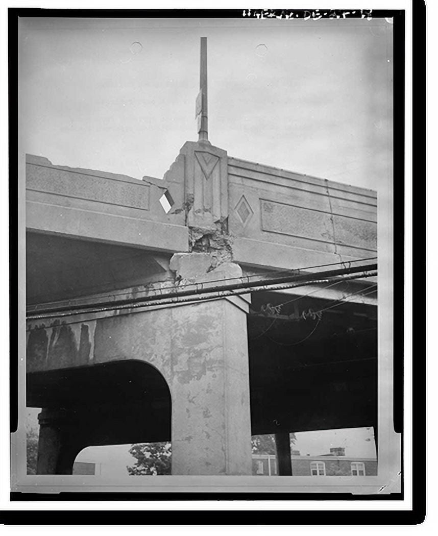 Historic Print, Heald Street Bridge, Spanning Conrail Railroad on South ...