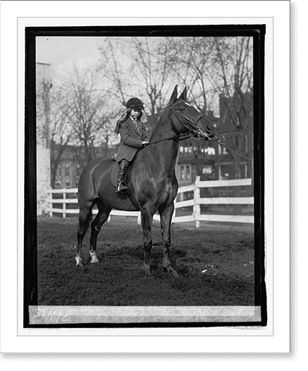 Historic Print, Helen Buchanan, young Wash. horsewoman, 2/9/25, 18" x ...