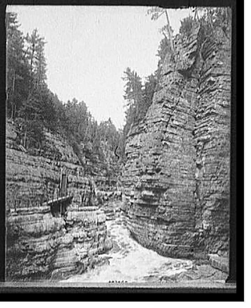 Historic Print, Hell Gate and Jacob's Ladder, Ausable Chasm, 16" x 20 ...