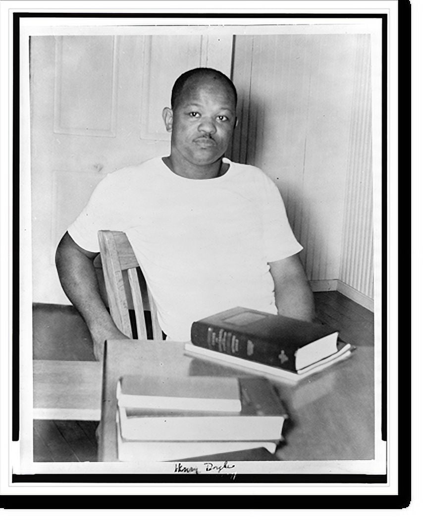 Historic Print, [Henry Doyle seated at a desk at the University of ...