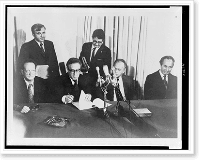 Historic Print, [Henry Kissinger signing documents, with foreign ...