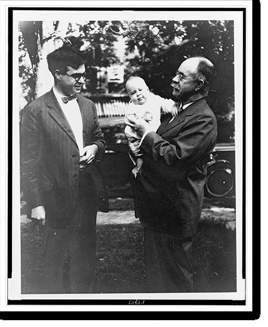 Historic Print, [Herman Hollerith holding Herman III with Herman Jr ...