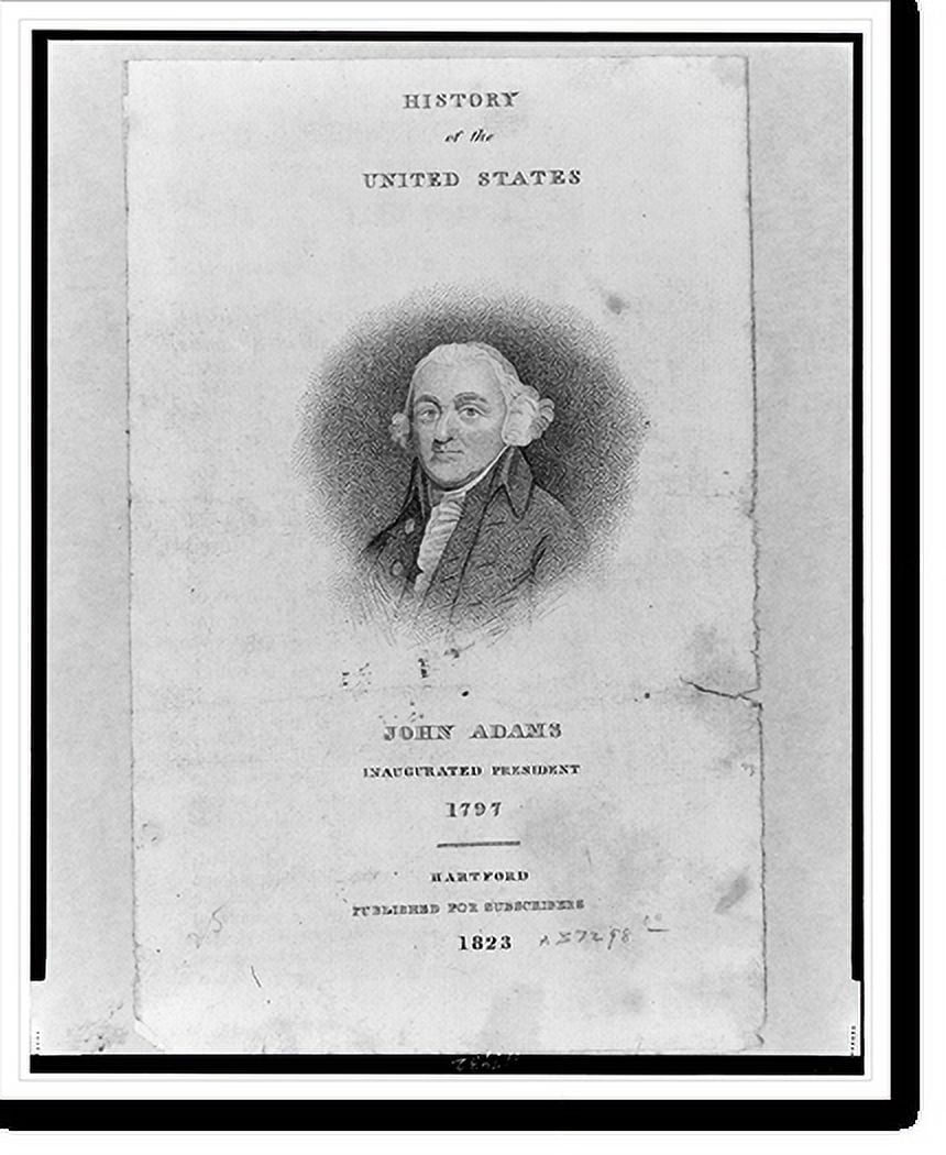 Historic Print, History of the United States. John Adams inaugurated ...