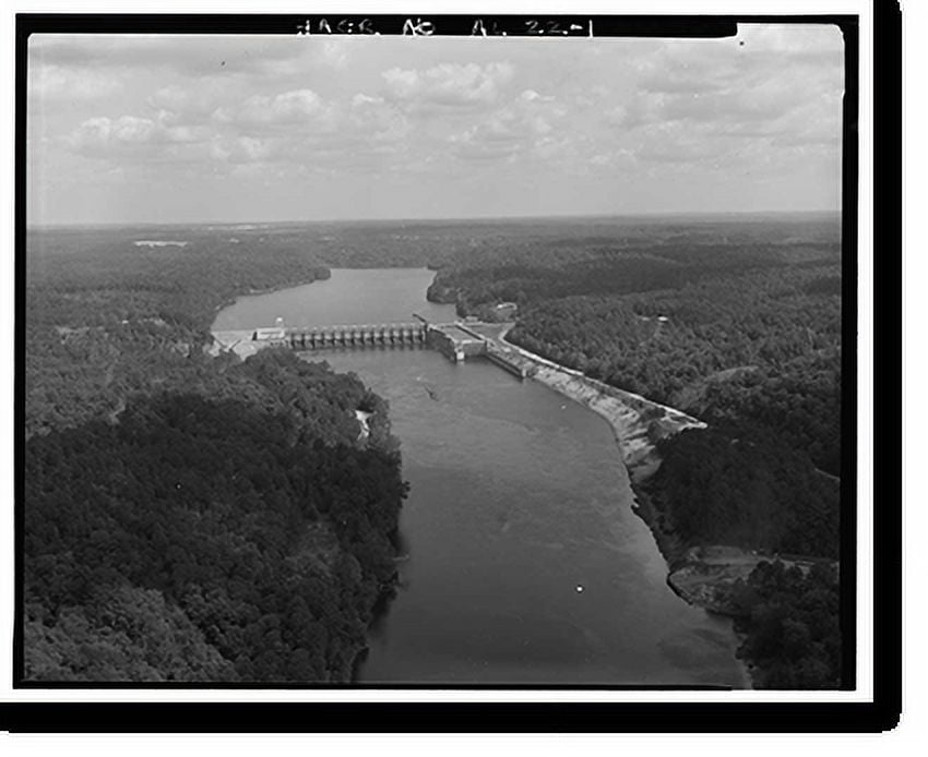 Historic Print, Holt Lock & Dam, Warrior River, Holt, Tuscaloosa County ...
