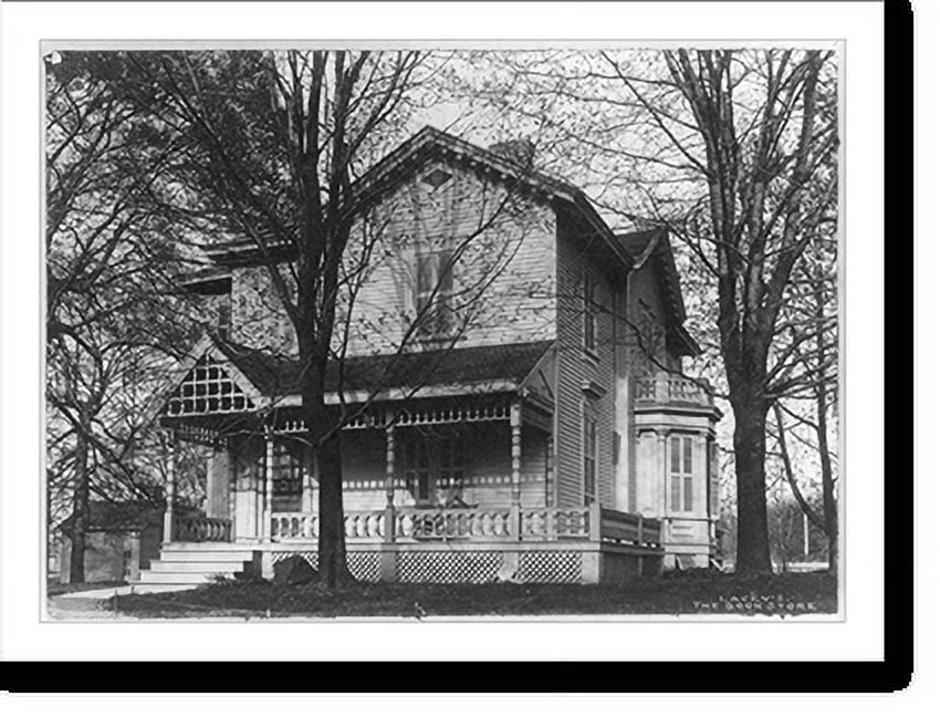 Historic Print, Home of Gen. Lew Wallace, Crawfordsville, Ind., 16" x ...